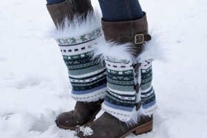 Декор зимних сапог своими руками (замшевые, батильоны)
